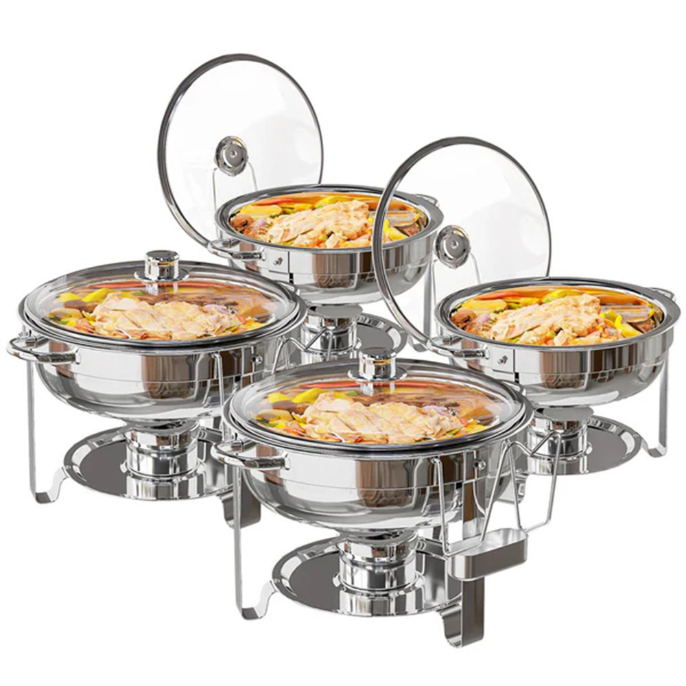 The Party Aisle™ 5 QT Round Stainless Steel Chafing Dish Buffet Set ...