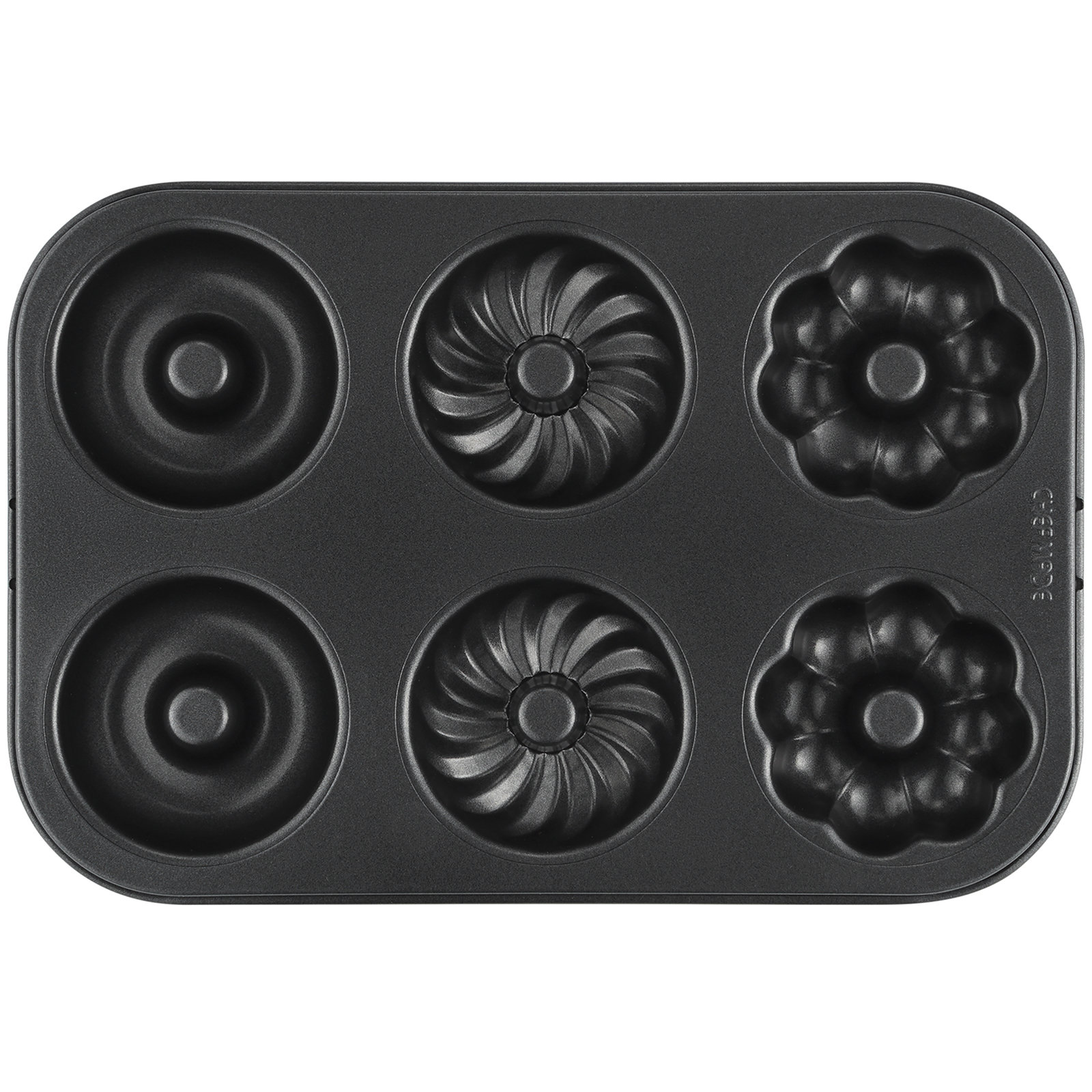 CHEFMADE Donut Pan, Nonstick 6 Cavity Pattern Doughnut Pan for Baking ...