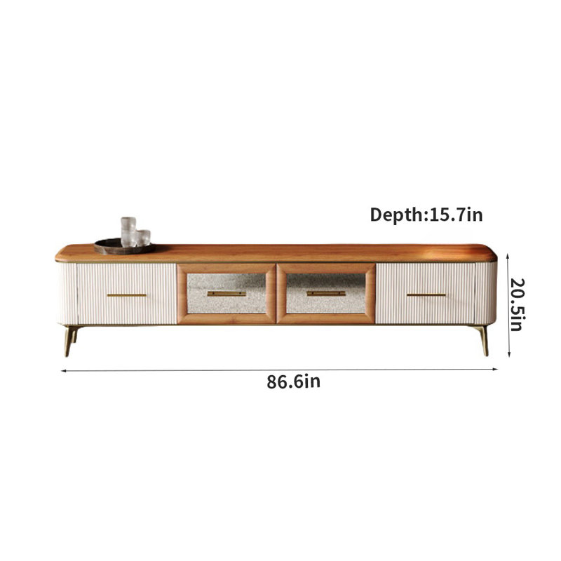 Dream cabinet Modern Simple TV Cabinet 86.6'' W Storage Credenza | Wayfair