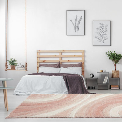 Orren Ellis Koo Geometric Pink Area Rug & Reviews | Wayfair