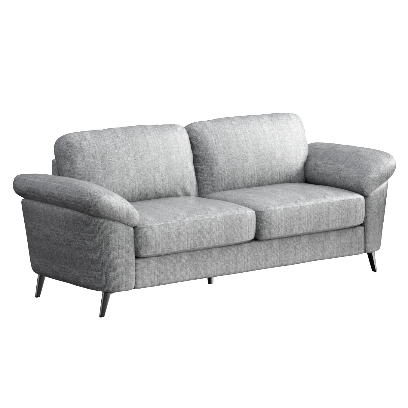 Cloud joy Home Kaelara 84”Classic Dark Gray Chenille Fabric 3-Seater ...
