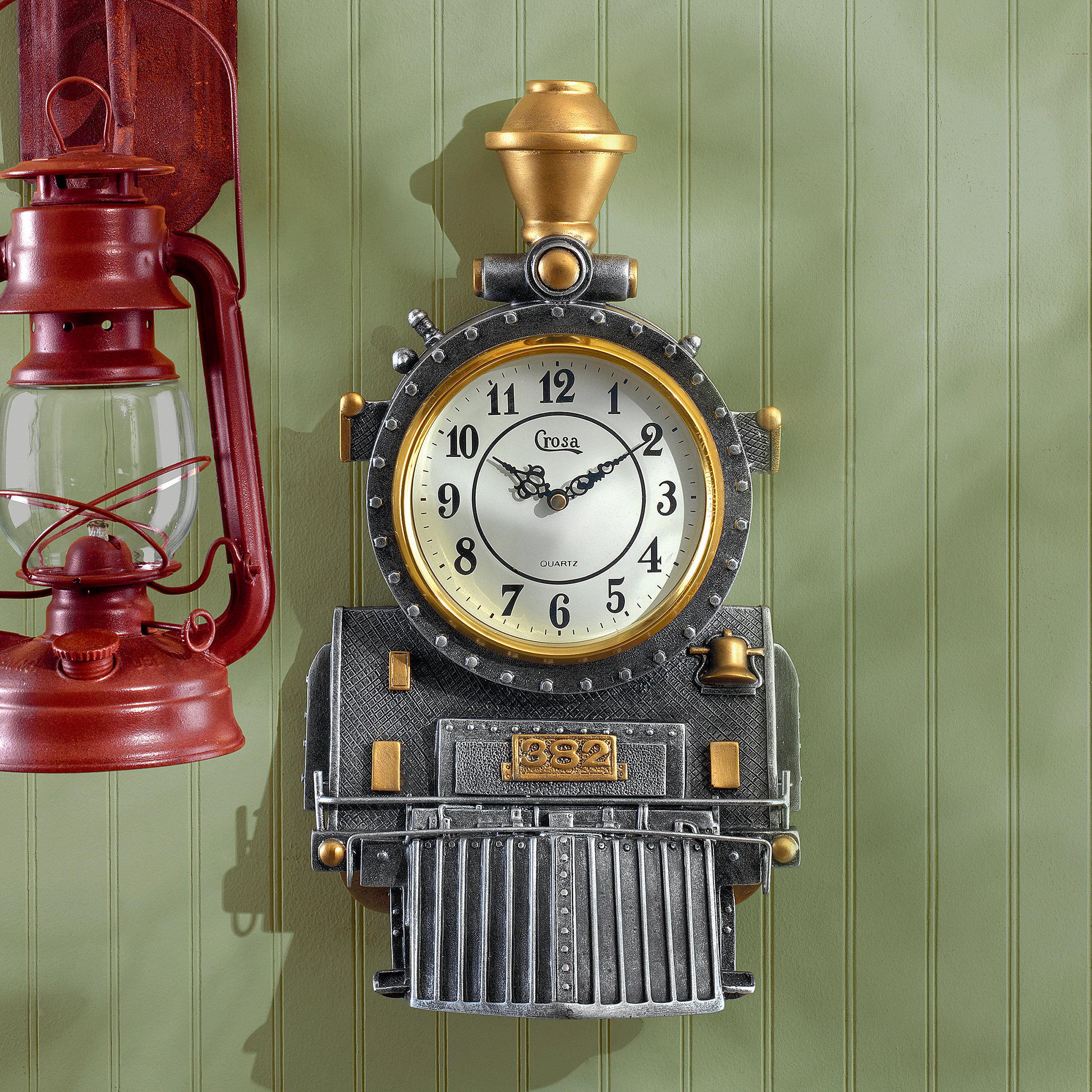 Design Toscano Locomotive Train Sculptural Wall Clock & Reviews | Wayfair