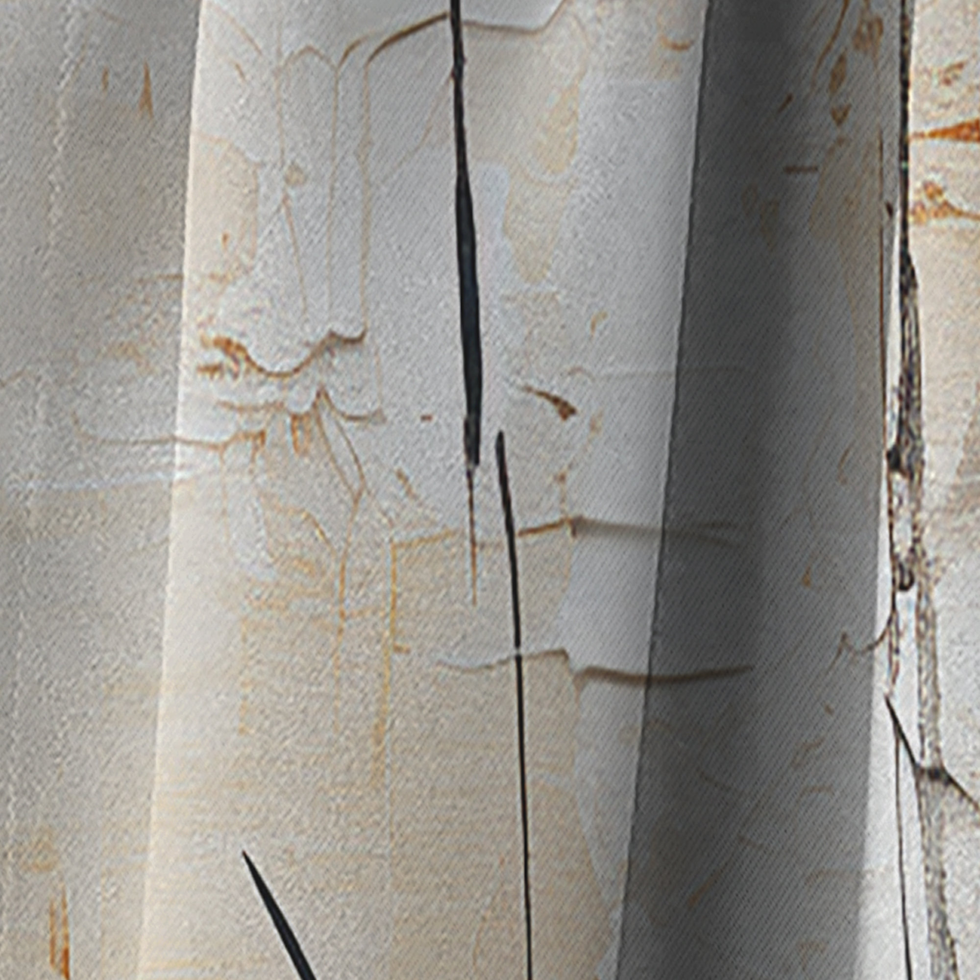 Dakota Fields Beige Grey Geometric Collage I - Collages Curtain ...