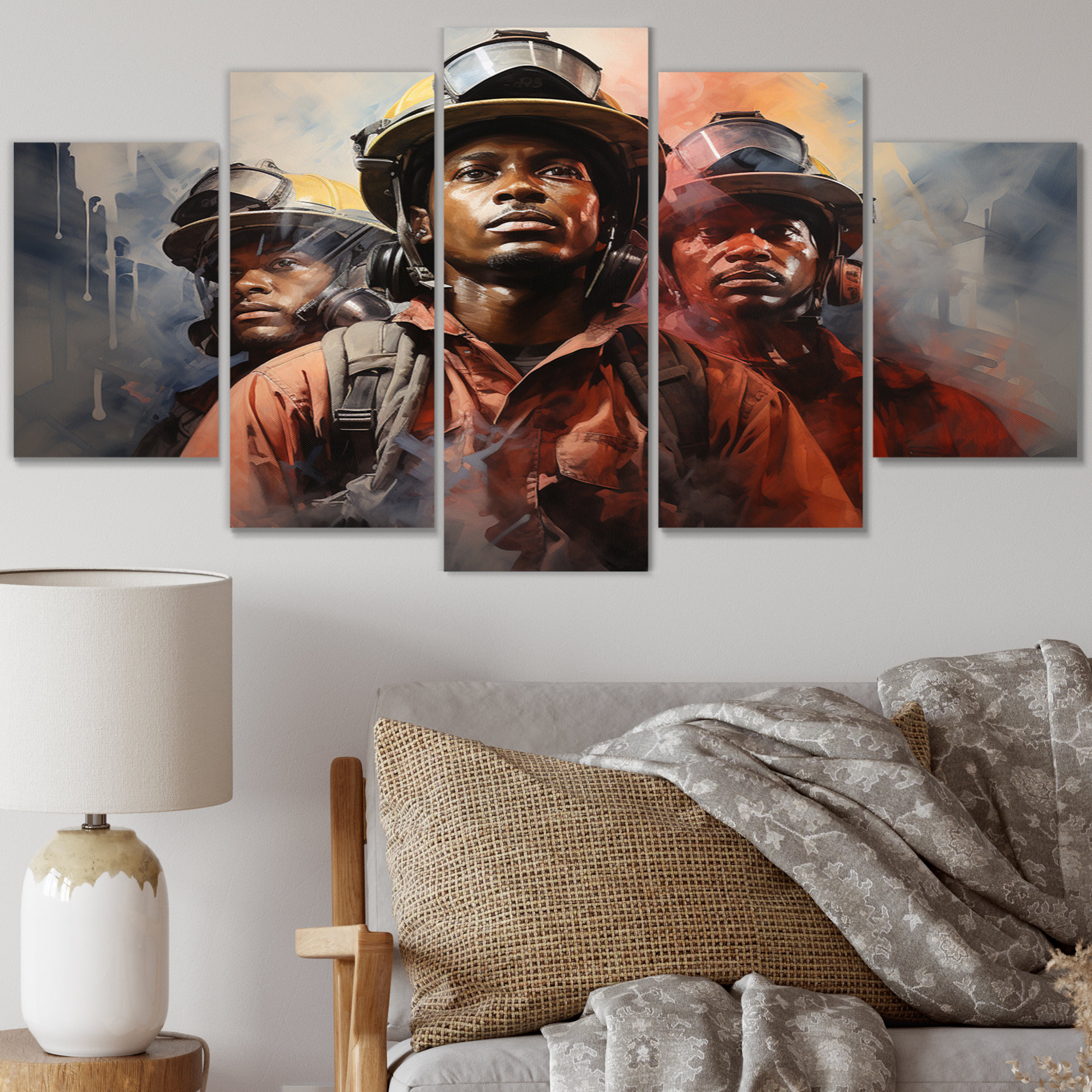 Winston Porter Fireman Heroes In Action I - Fireman Wall Art Print - 5 ...