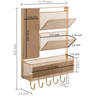MY GIFT Wall Mail Organiser With Key Hooks, Wall Baskets and Mail ...