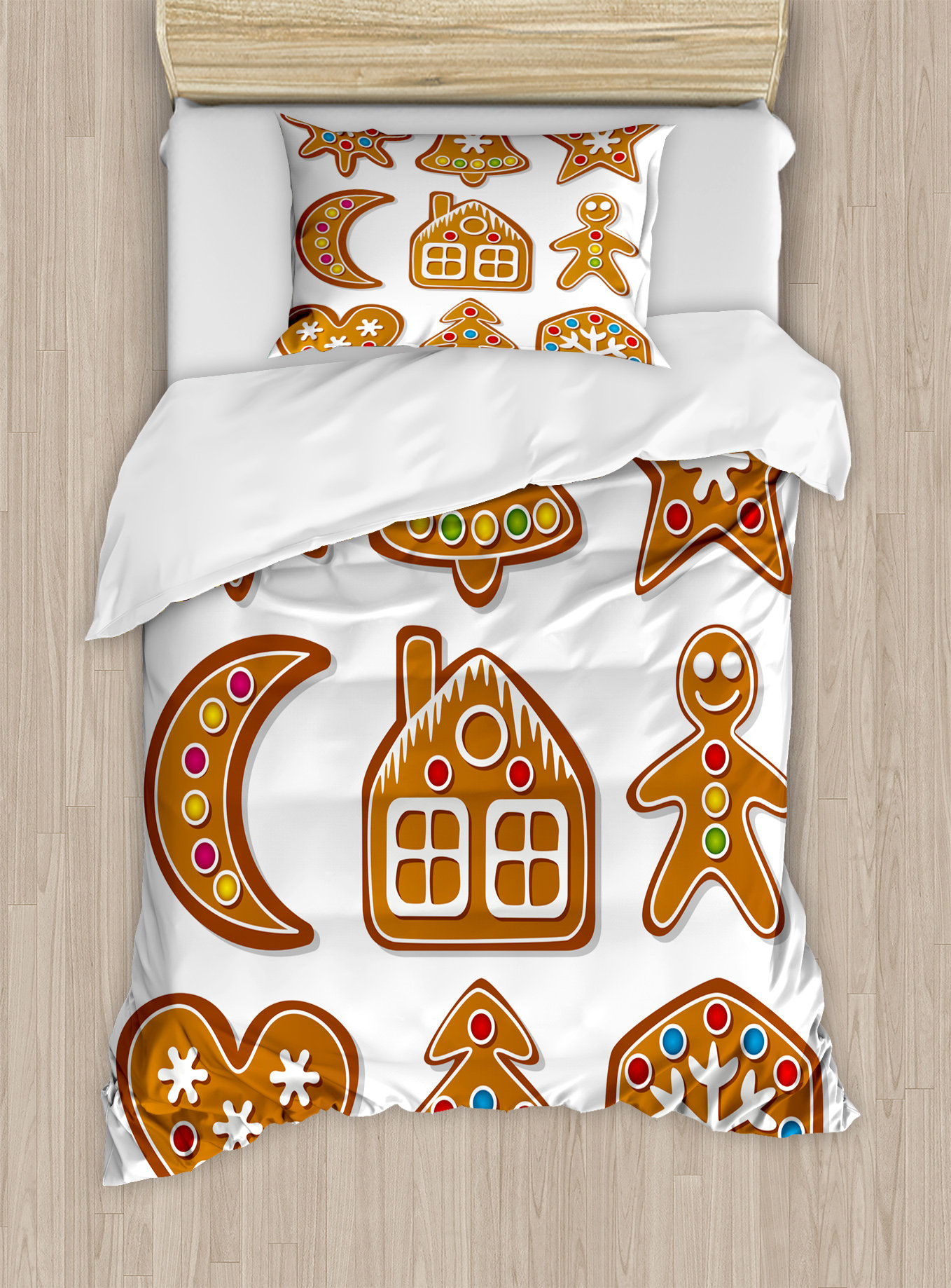 Ambesonne Gingerbread Man Duvet Cover Set | Wayfair