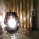 Wrought Studio 8" Glass Mushroom Lamp, Brown Tortoise, Glossy Finish ...