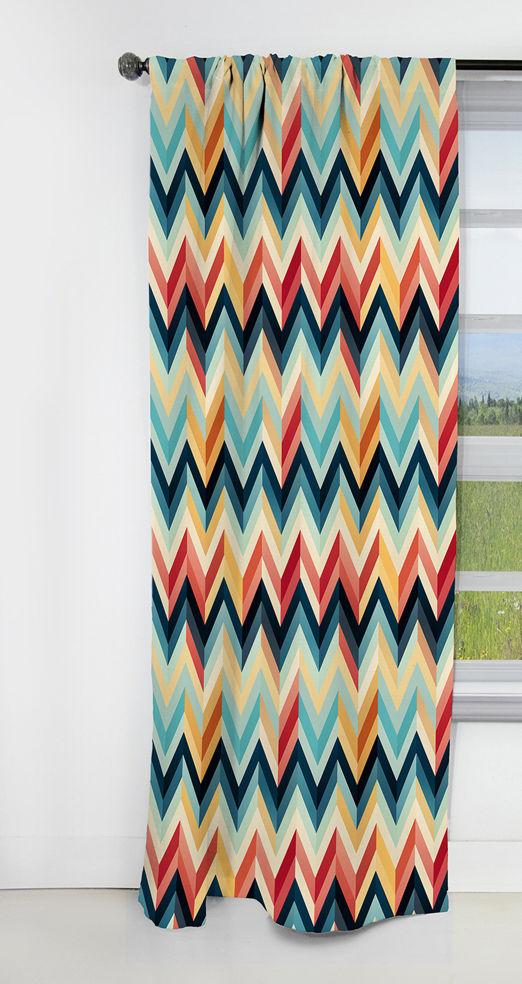 Design Art Tribal Fusion Chevron Pattern III - Chevron Curtain ...
