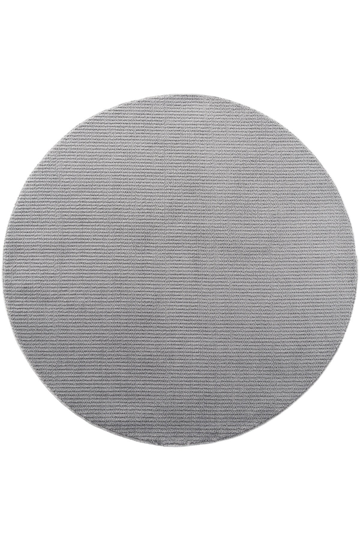 Hokku Designs Pera Gray Soft Textured Round Modern Cut Pile Rug | Wayfair