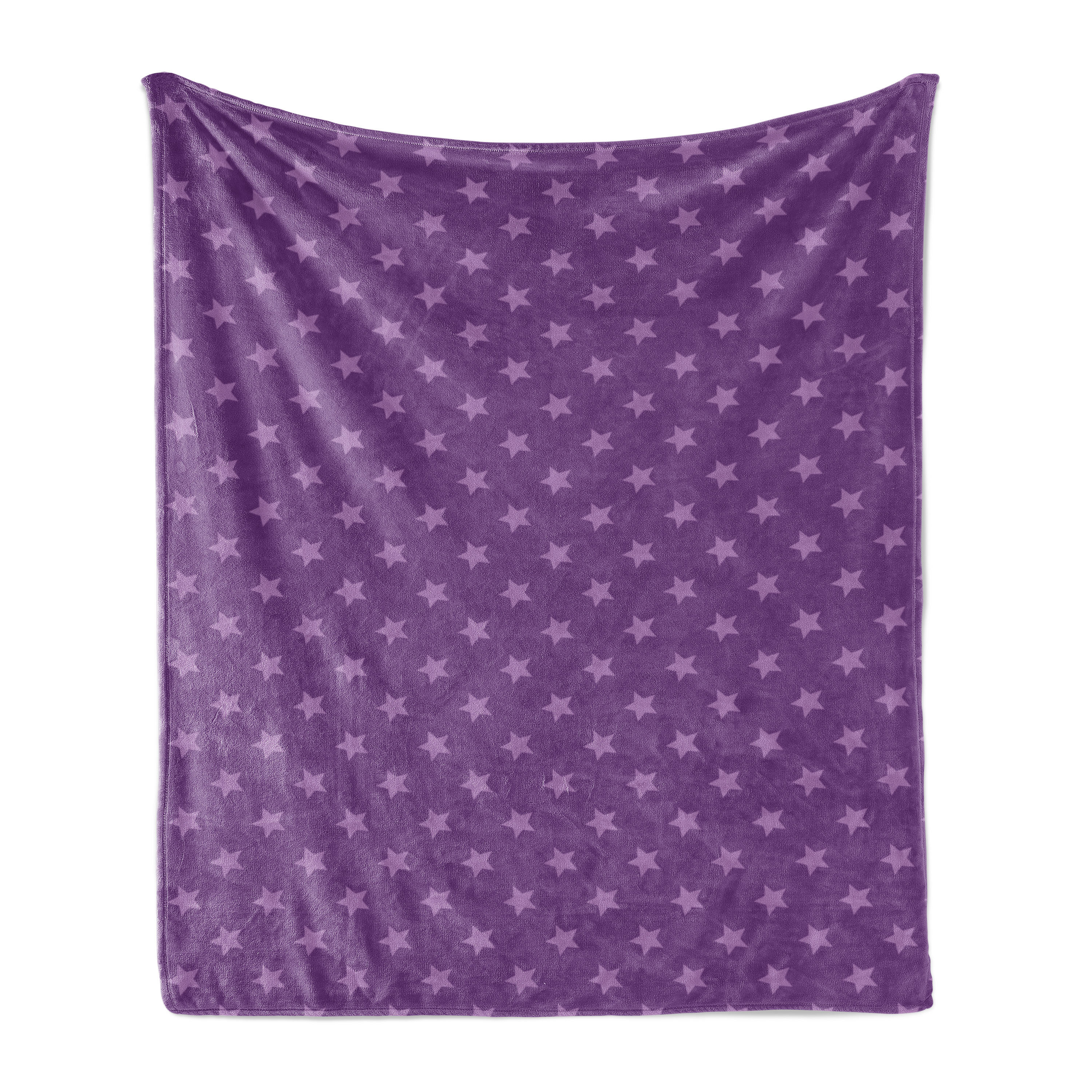 Ambesonne Star Fleece Throw Blanket Purple Color Palette Shapes Purple ...