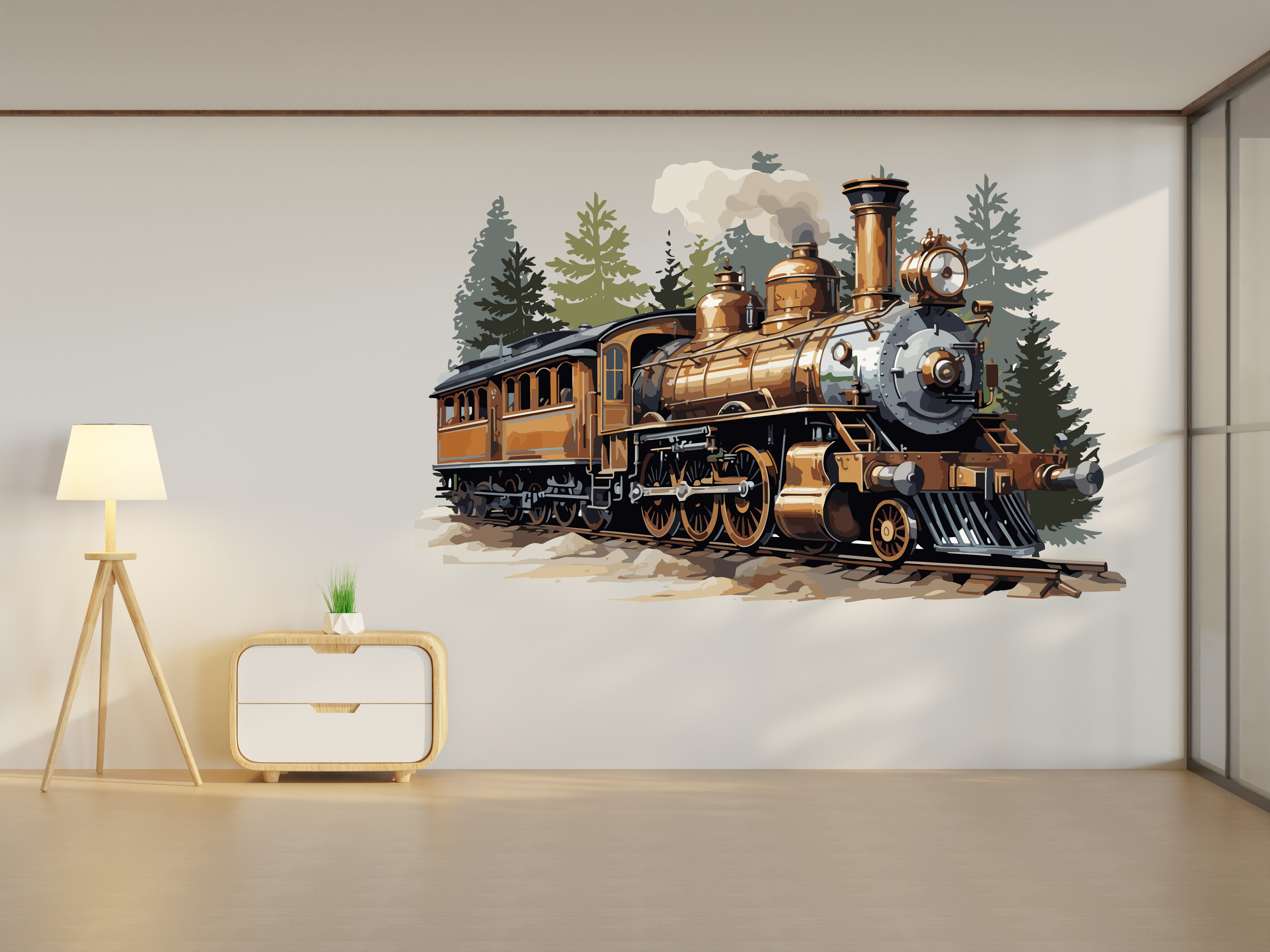 Williston Forge Train Wall Decal Train Wall Sticker Train Art Train ...