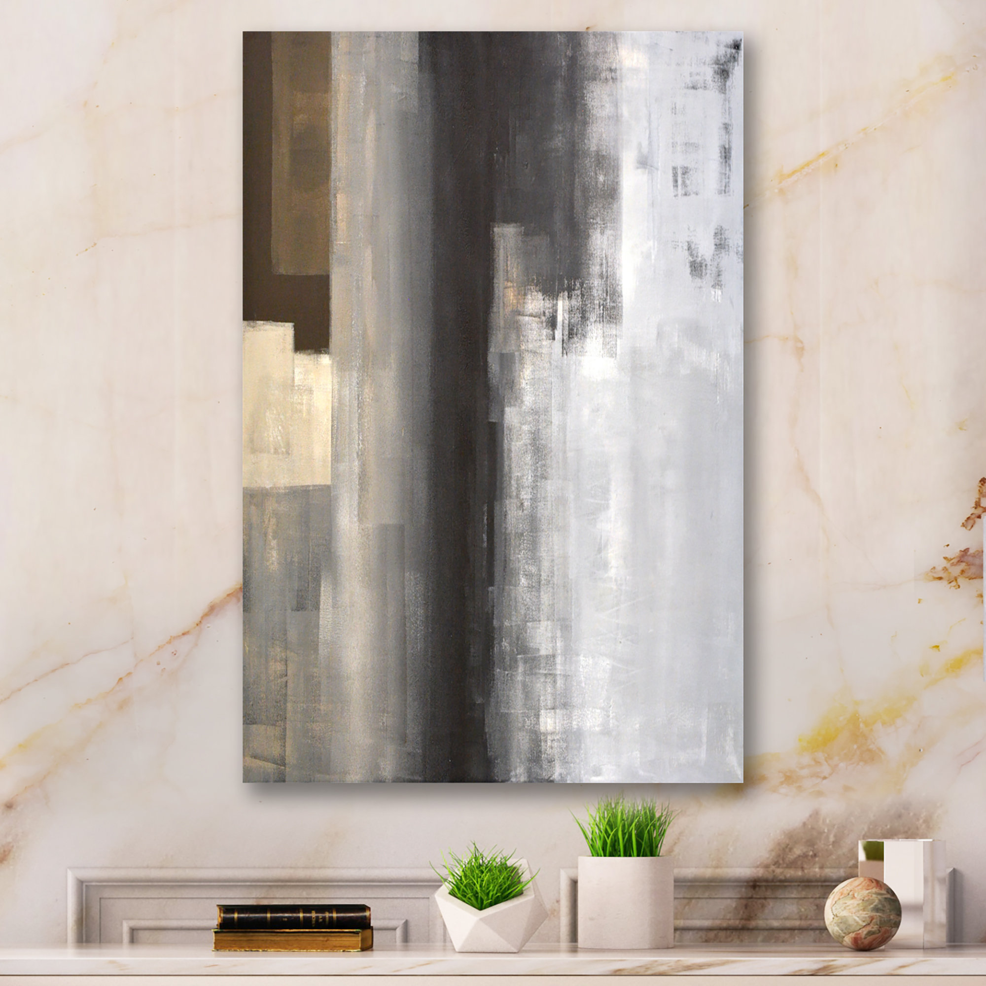 17 Stories Brown Meets Grey Abstract Art VI - Modern & Contemporary ...