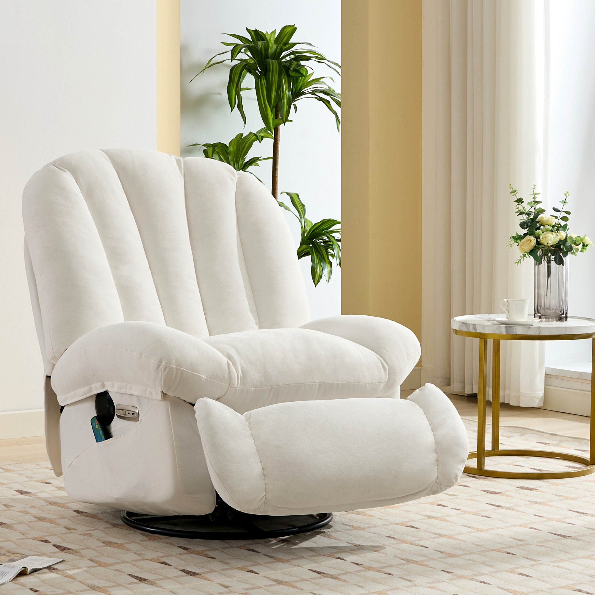 Latitude Run® Elisbeth Oversized Power Rocker Recliner Swivel Modern ...