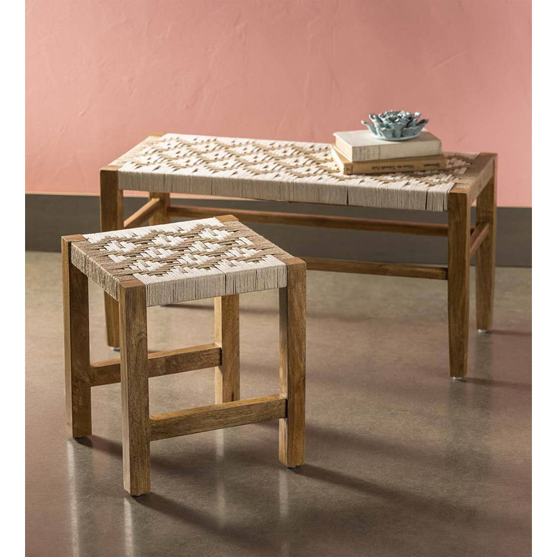 Foundry Select Solid Wood Accent Stool | Wayfair