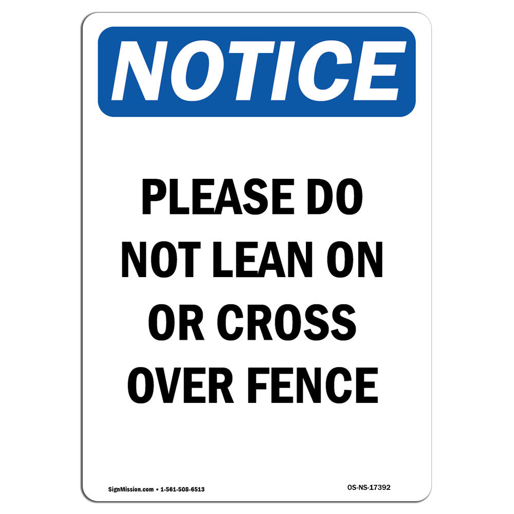 SignMission Please Do Not Lean on or Cross Sign | Wayfair