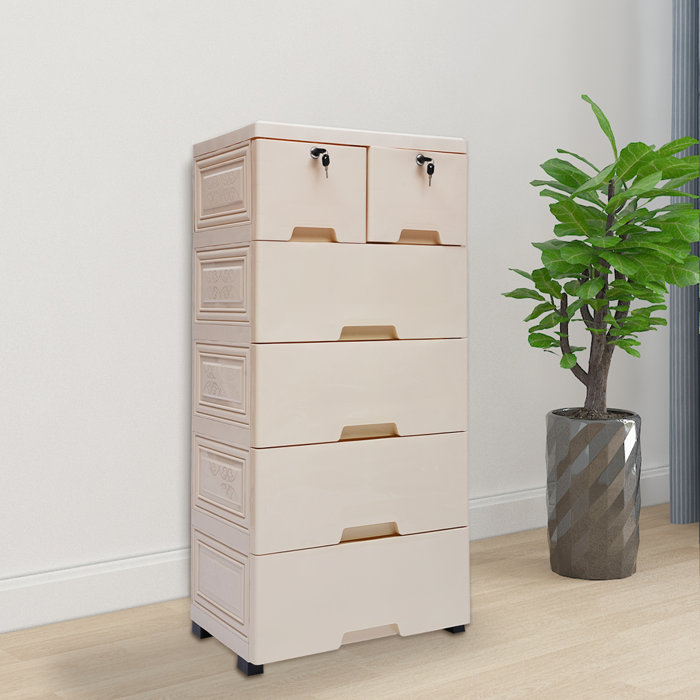 Rebrilliant Julane 6 Drawer Plastic Storage Cabinet W/ Lock & Reviews ...
