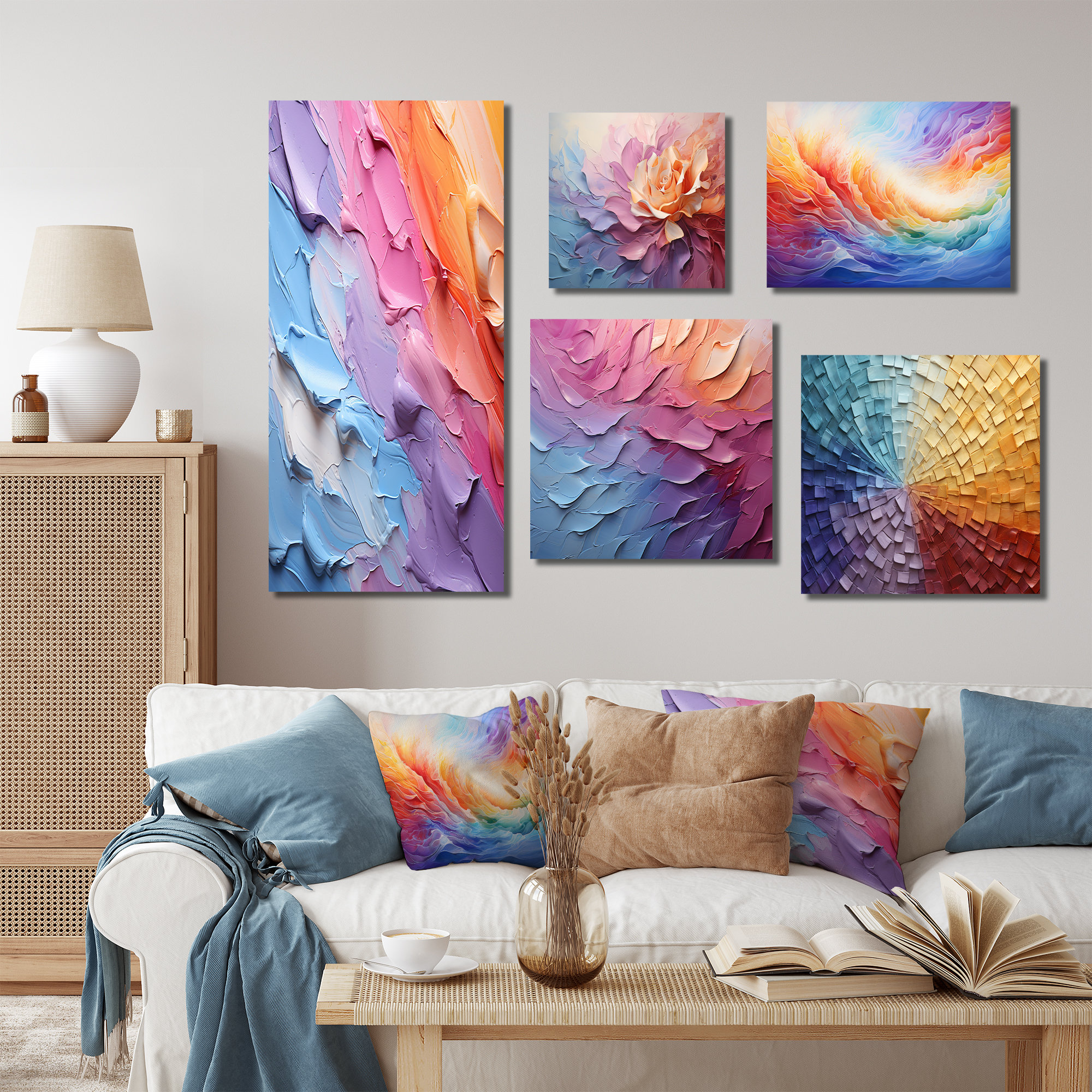 Ivy Bronx Rainbow Hue Harmony - Rainbow Wall Decor Set Of 5 - Wayfair ...