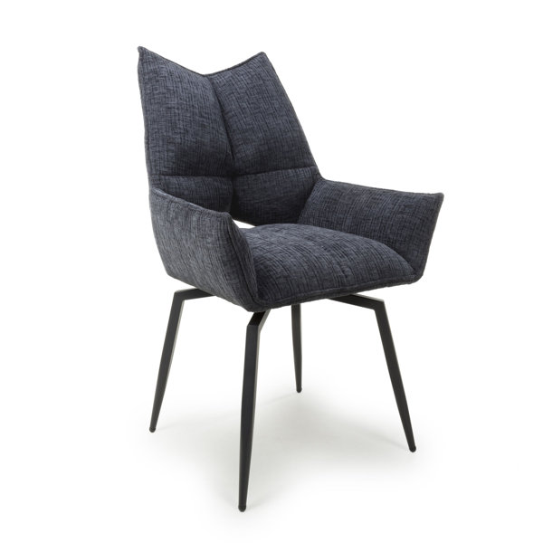 George Oliver Dayton Textured Effect Charcoal Swivel Chair | Wayfair.co.uk