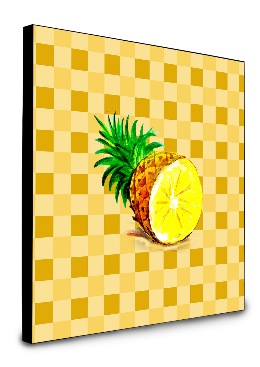 Harriet Bee Patrelle Top of Pineapple Cut on Basketweave Artwork Wall ...