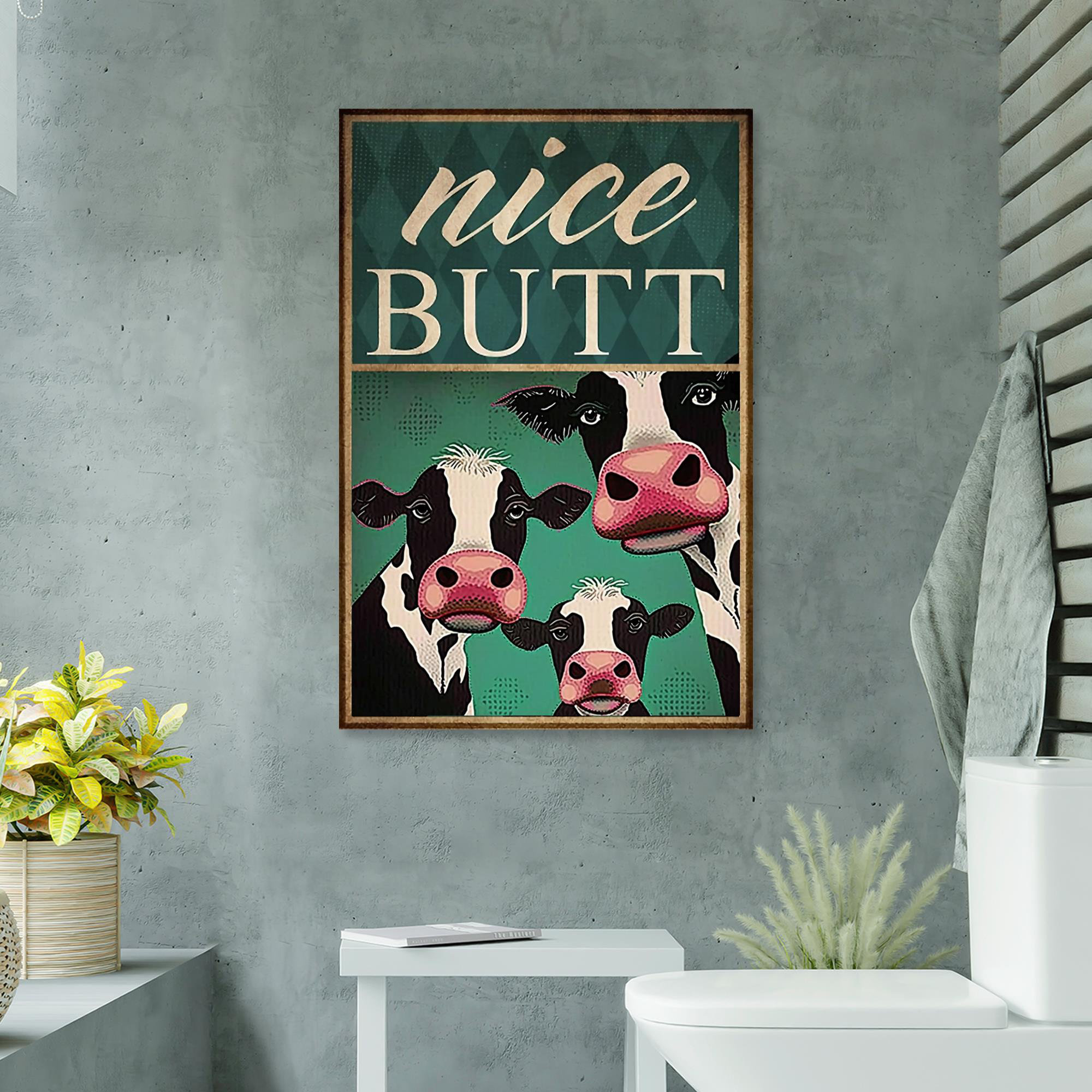 Trinx Dairy Cows Nice Butt 1 - 1 Piece Rectangle Graphic Art Print On ...