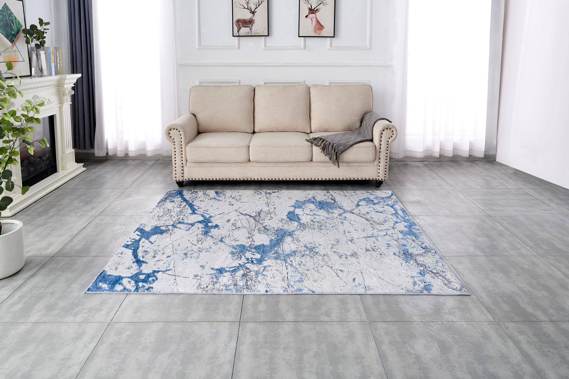 World Menagerie Medora "Zara Contemporary" Washable Super Soft Area Rug ...