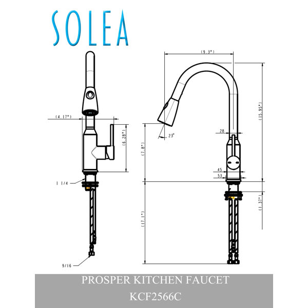 Safavieh Prosper Pull Down Single Handle Kitchen Faucet | Wayfair
