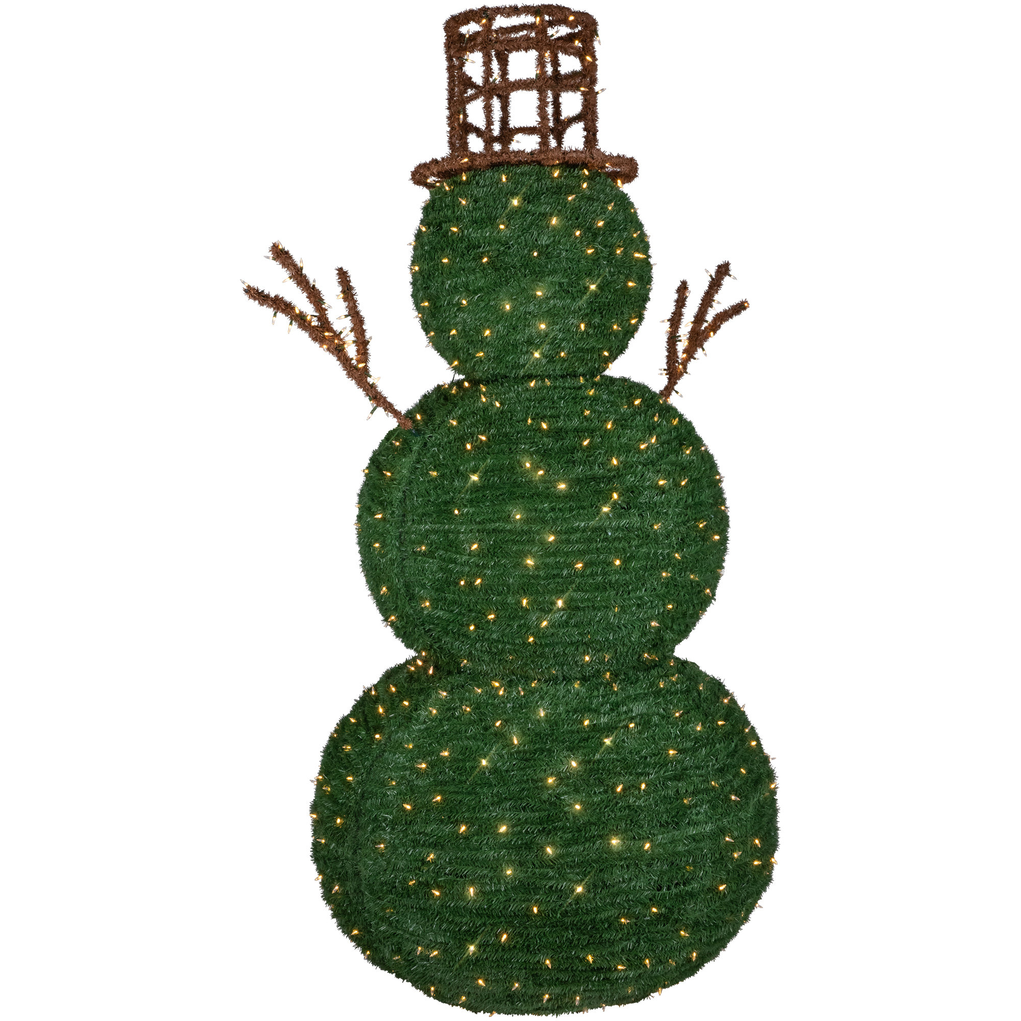 Northlight Seasonal Topiary Snowman Lighted Display | Wayfair