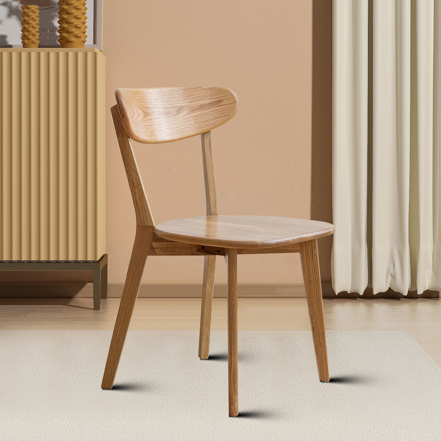 George Oliver Jadvyga Solid Wood Side Chair Dining Chair | Wayfair