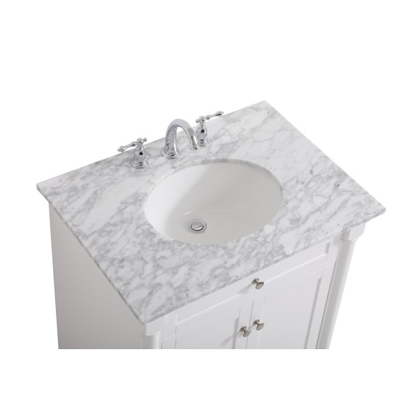 Red Barrel Studio® 30'' Single Bathroom Vanity with Marble Top ...