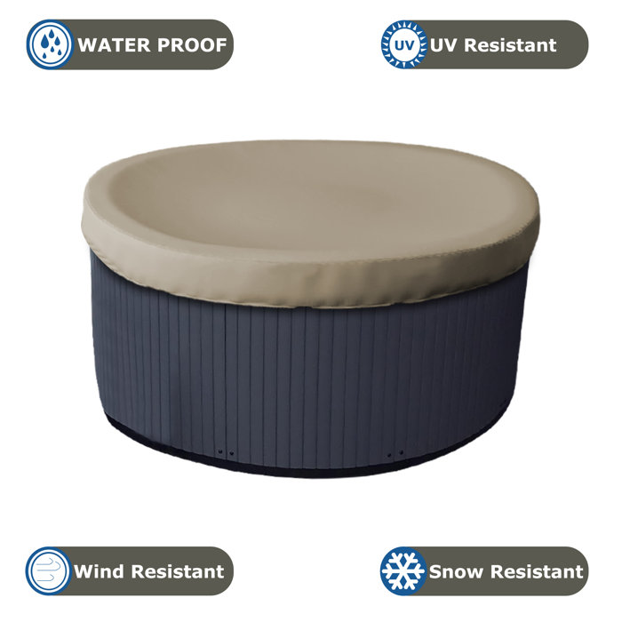 Covers & All Heavy-Duty Outdoor Waterproof Round Hot Tub Cover, Patio ...