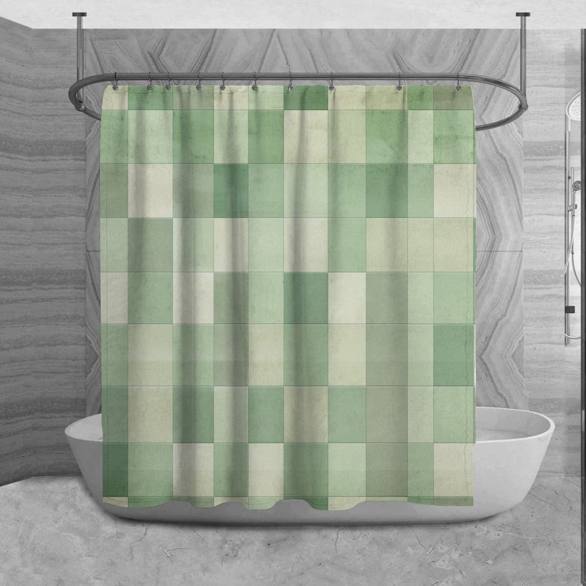 East Urban Home Kristal Checkered Shower Curtain | Wayfair