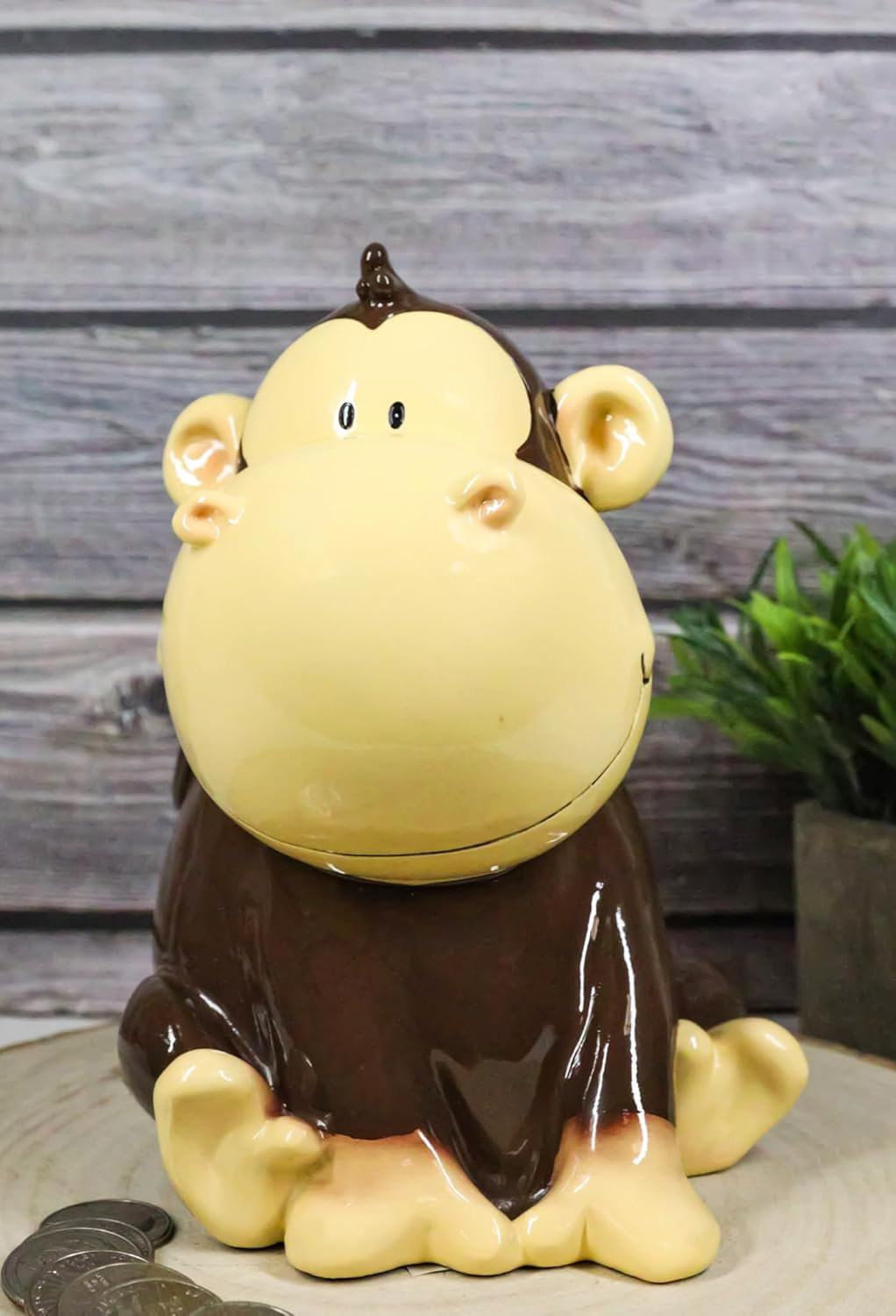 Millwood Pines Whimsical Playful Ape Chimp Monkey Money Coin Savings ...