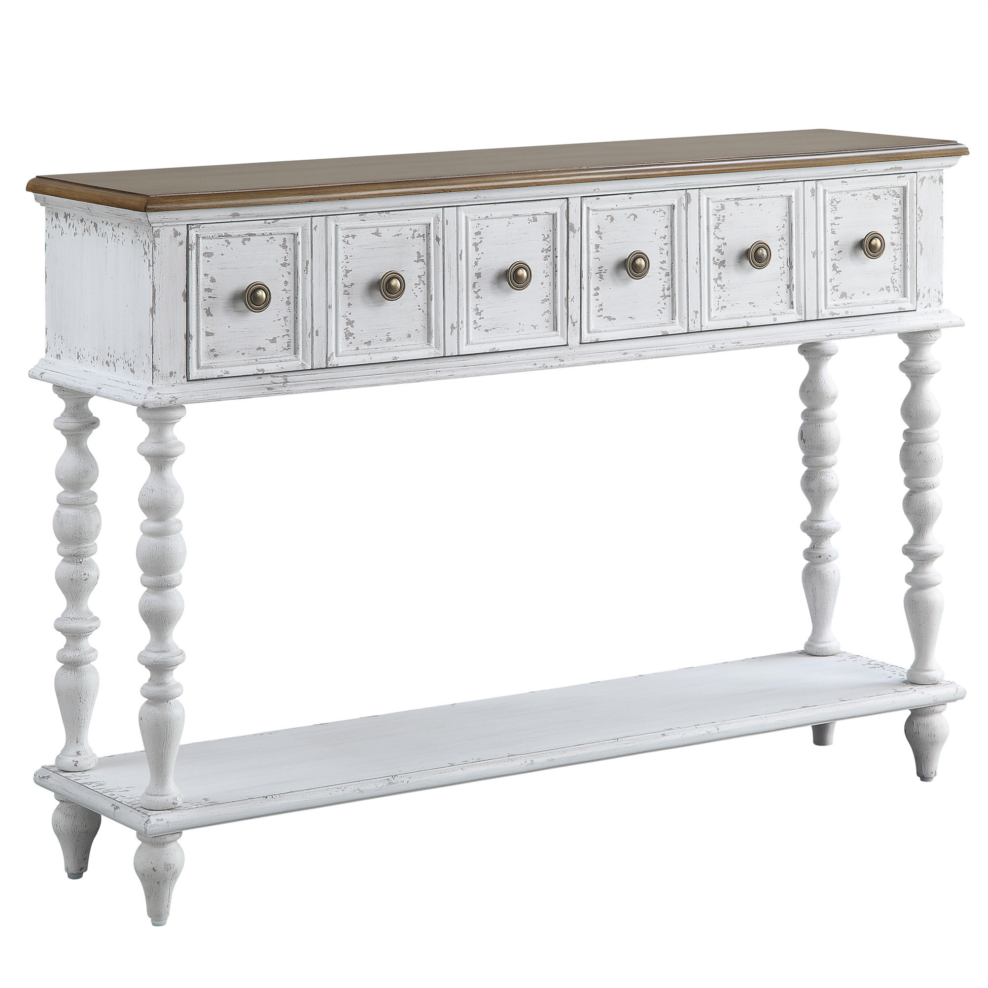 Bungalow Rose 33.02" Solid Wood Console Table Wood Console Table ...