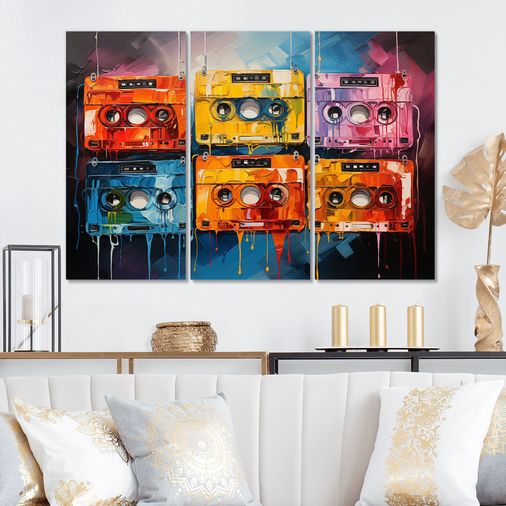 Red Barrel Studio® Cassette Tapes Chromatic Cassettes On Canvas 3 ...