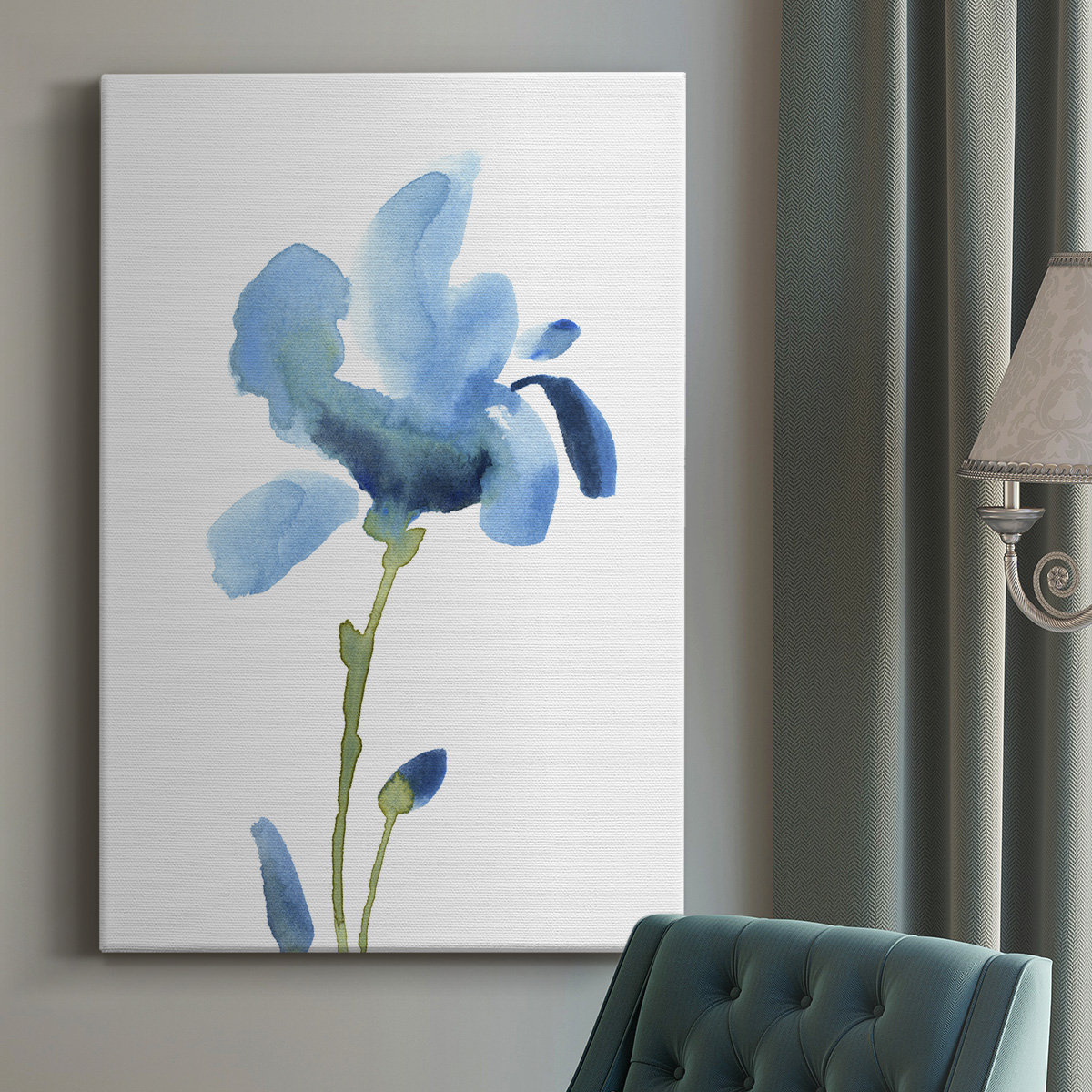Red Barrel Studio® Striking Iris IV Wrapped Canvas Painting | Wayfair