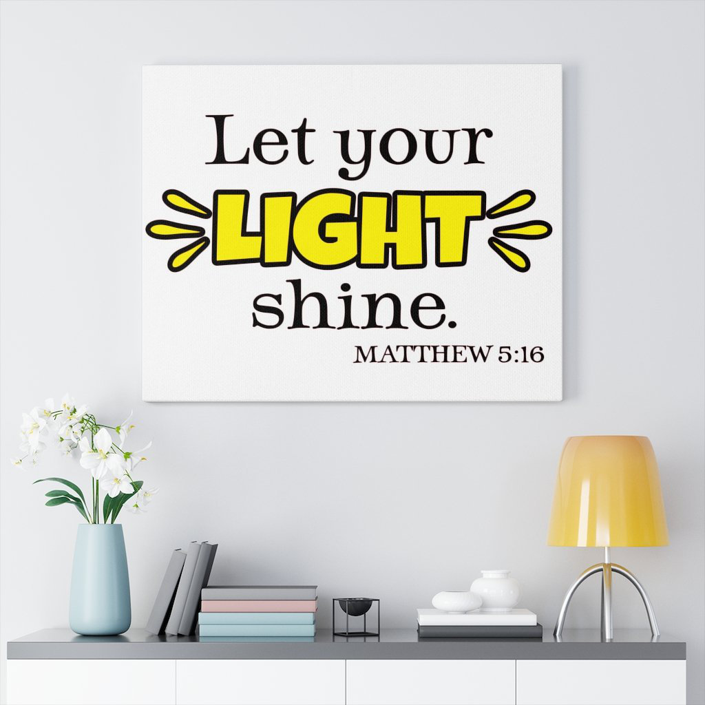 Express Your Love Gifts Scripture Canvas Let Your Light Shine Matthew 5 ...