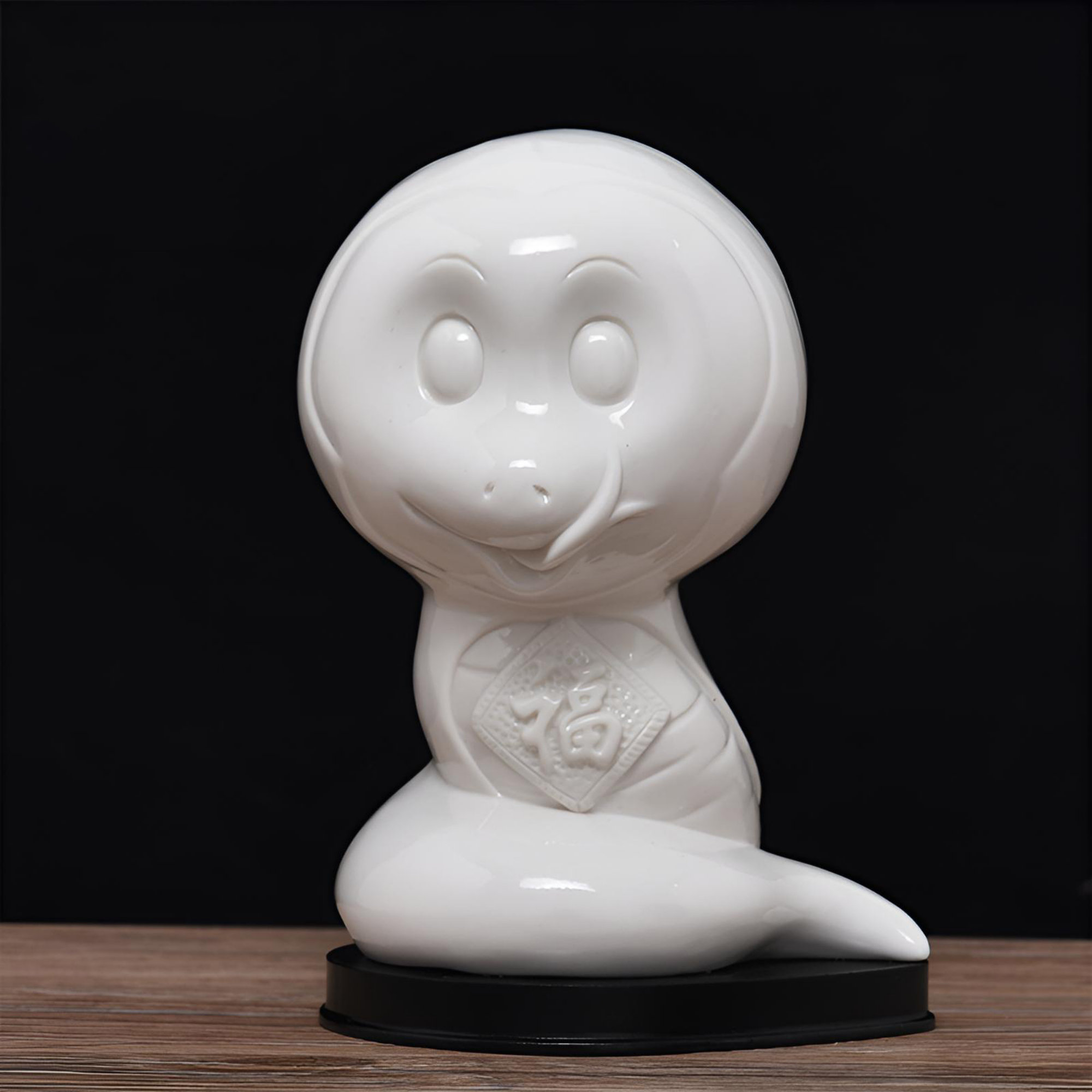 Red Barrel Studio® "Tranquil Zen Snake Ornament – Hand-Painted Ceramic ...