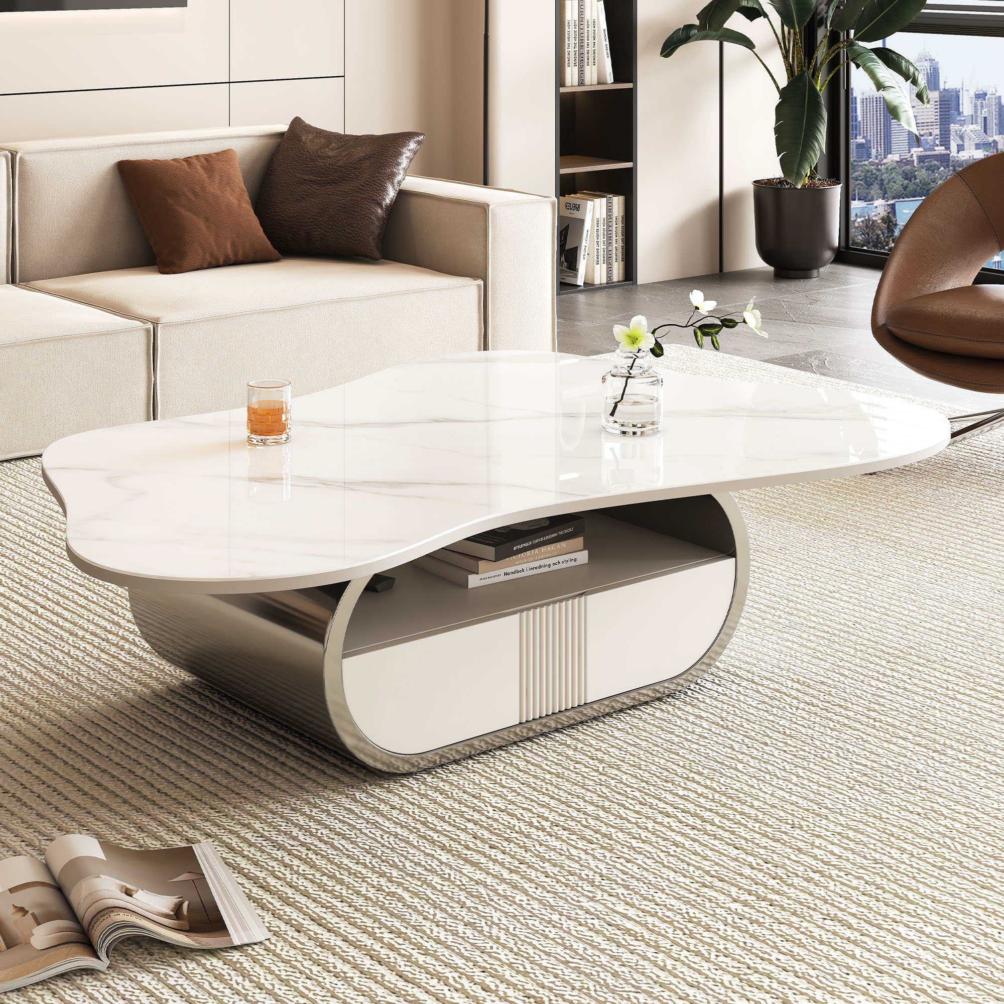 Brayden Studio Table basse moderne Jaelithe Butterfly - Wayfair Canada