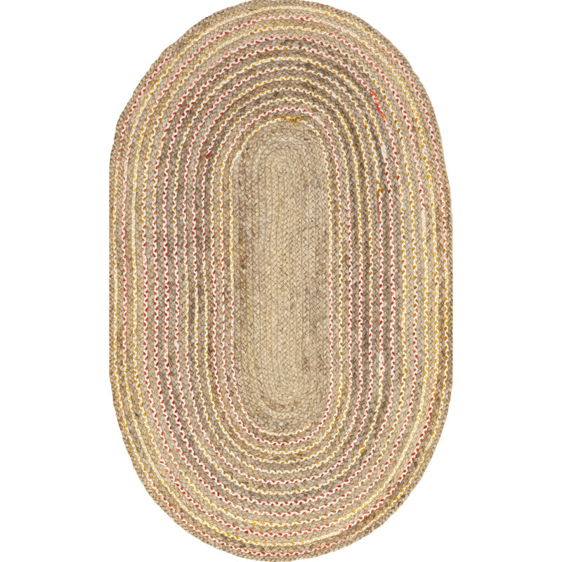 August Grove® Sassone Handmade Braided Jute Beige/Brown Rug & Reviews ...