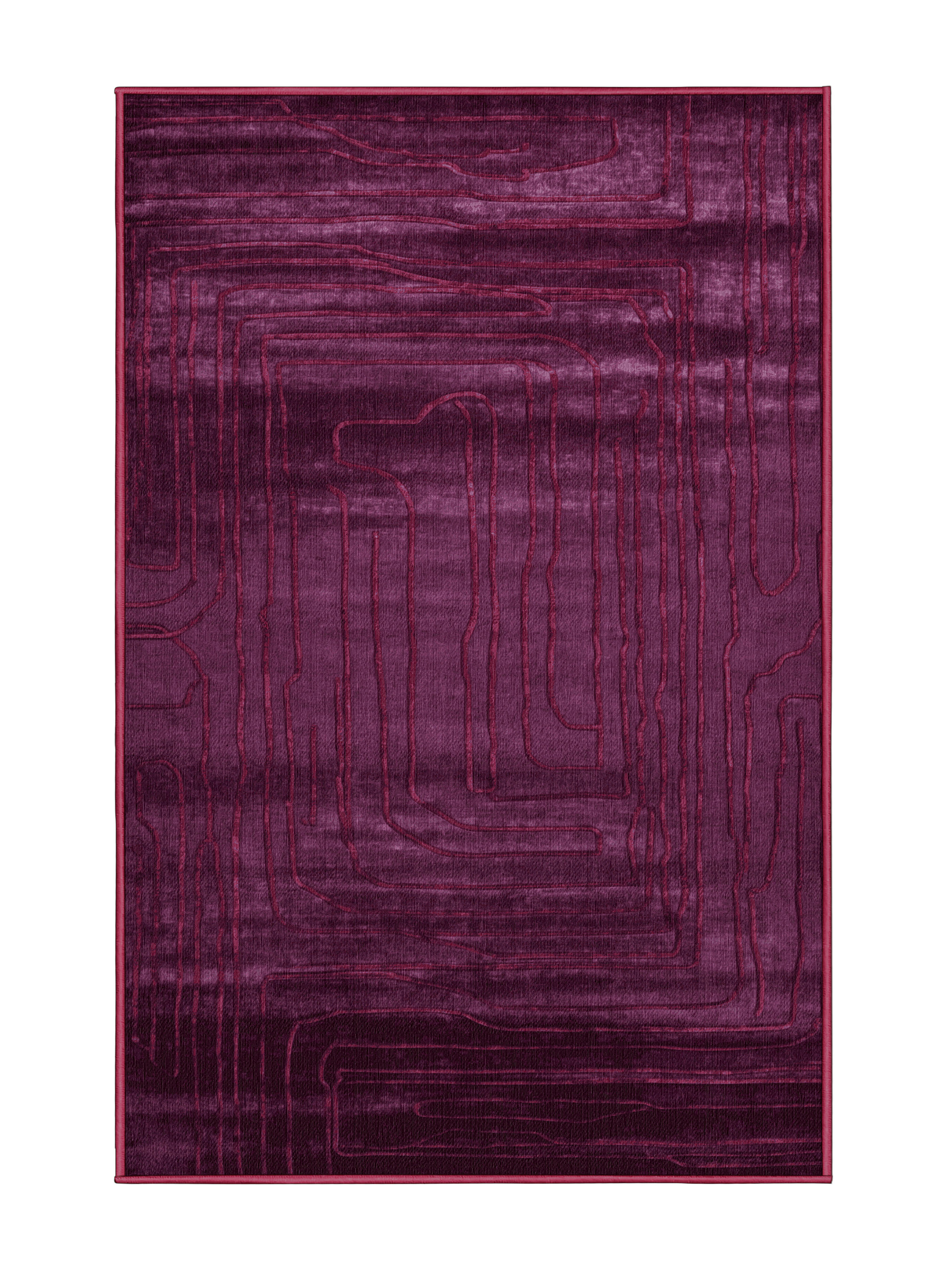 Hokku Designs Machine Washable Abstract Purple Area Rug | Wayfair