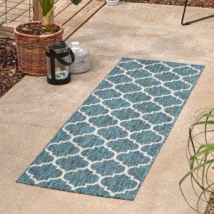 Teal Outdoor Rugs You'll Love | Wayfair