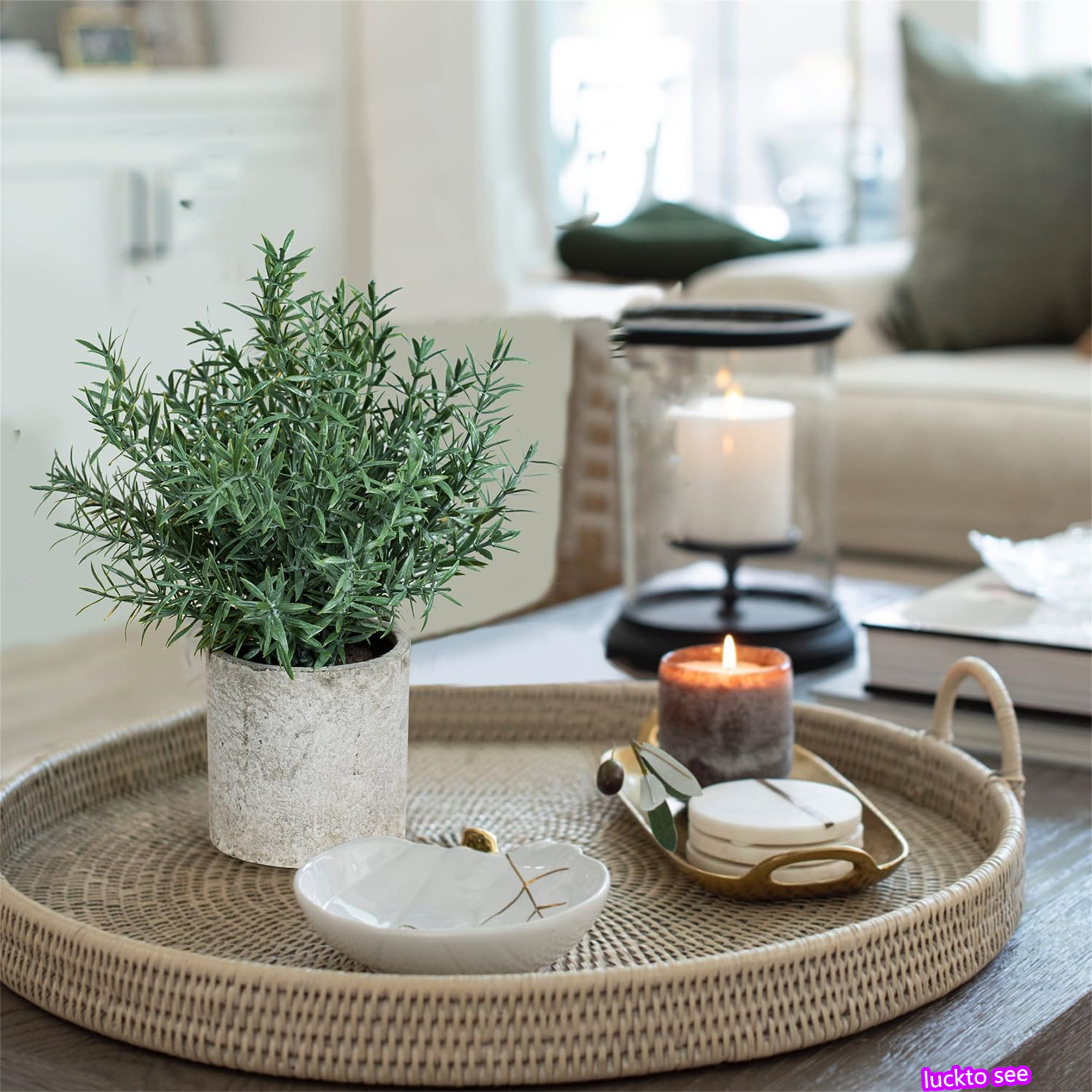 Primrue Artificial Potted Plants for Table Desk Home Bathroom Office ...