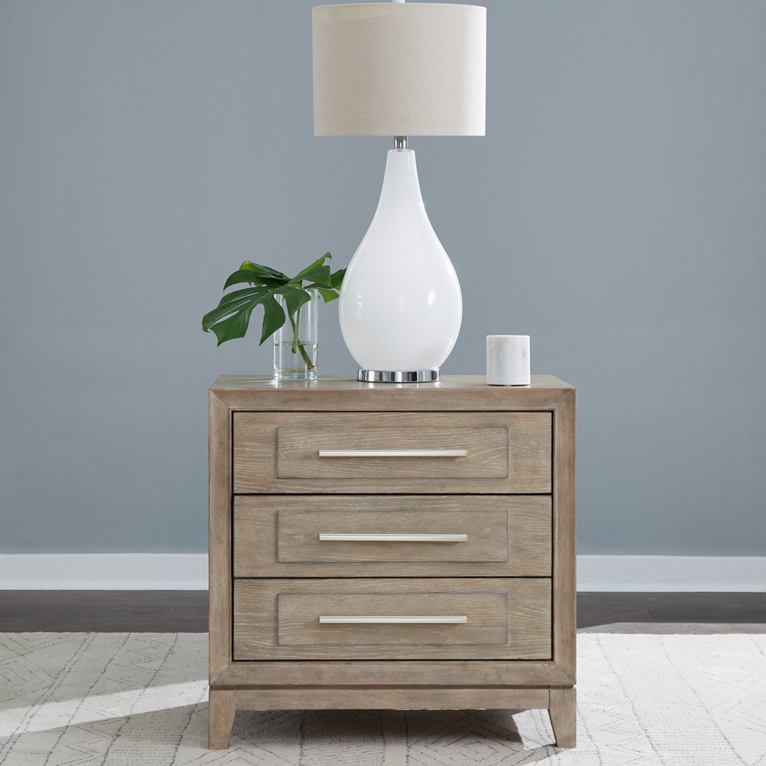 Lark Manor™ Chantee 3 Drawer Nightstand w/ Charging Station & Lined ...