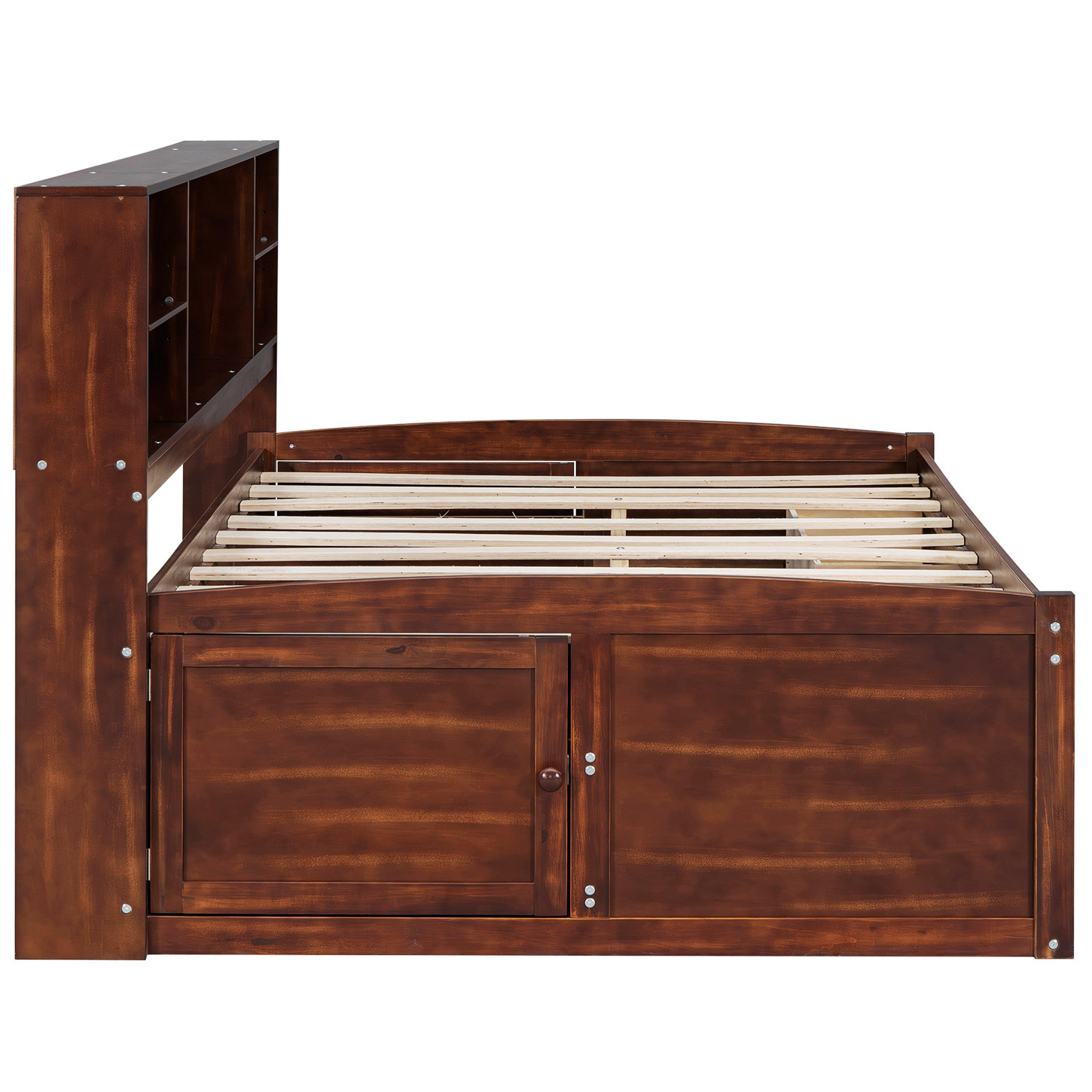 Millwood Pines Devinas Bookcase Storage Bed | Wayfair
