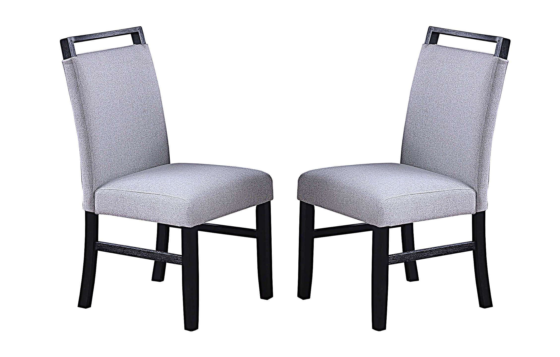 Hokku Designs Dining Chairs with Wooden handle Upper back Rest Charcoal ...