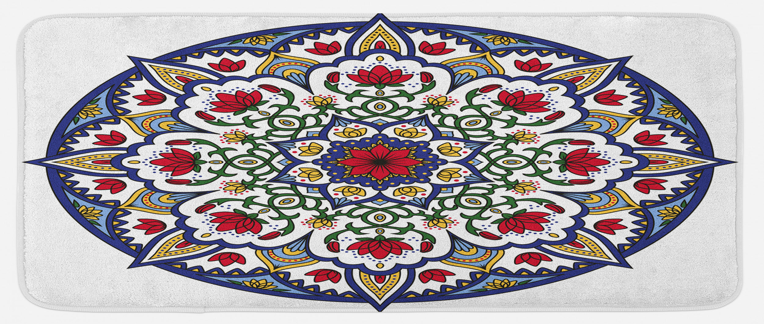 East Urban Home Mandala Lotus Flowers Kaleidoscopic Circular ...