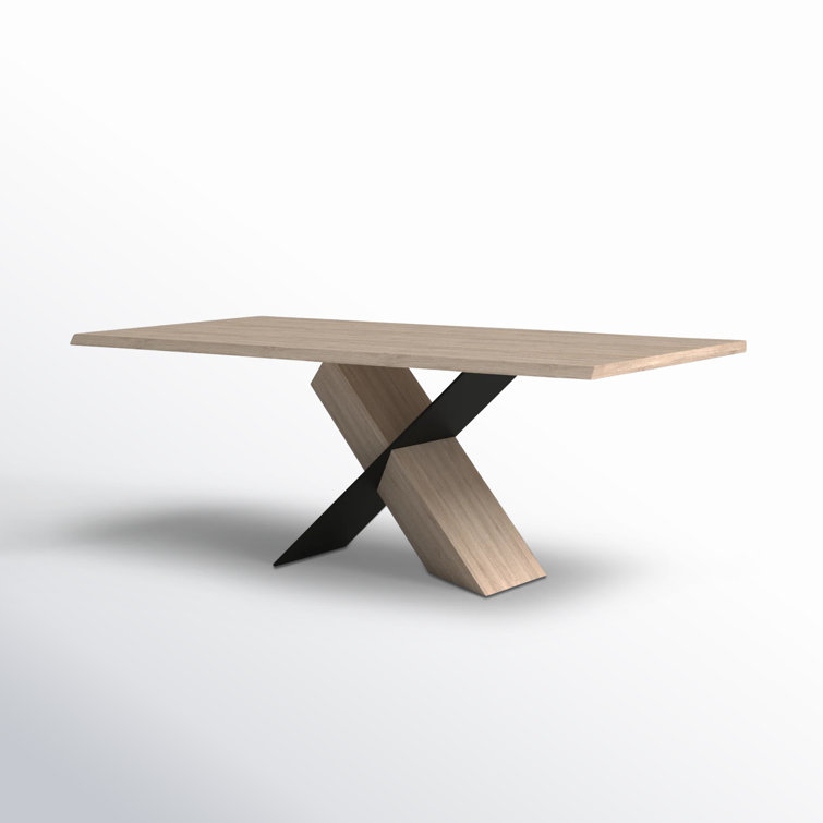 Moe's Home Collection Lannis 79" Solid Oak Cross Leg Dining Table ...