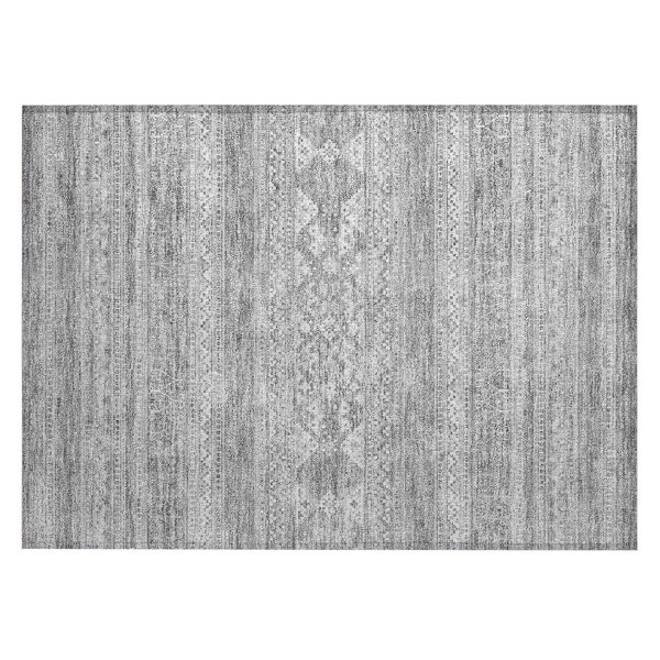 Bungalow Rose Nathael Silver Indoor/Outdoor Rug | Wayfair