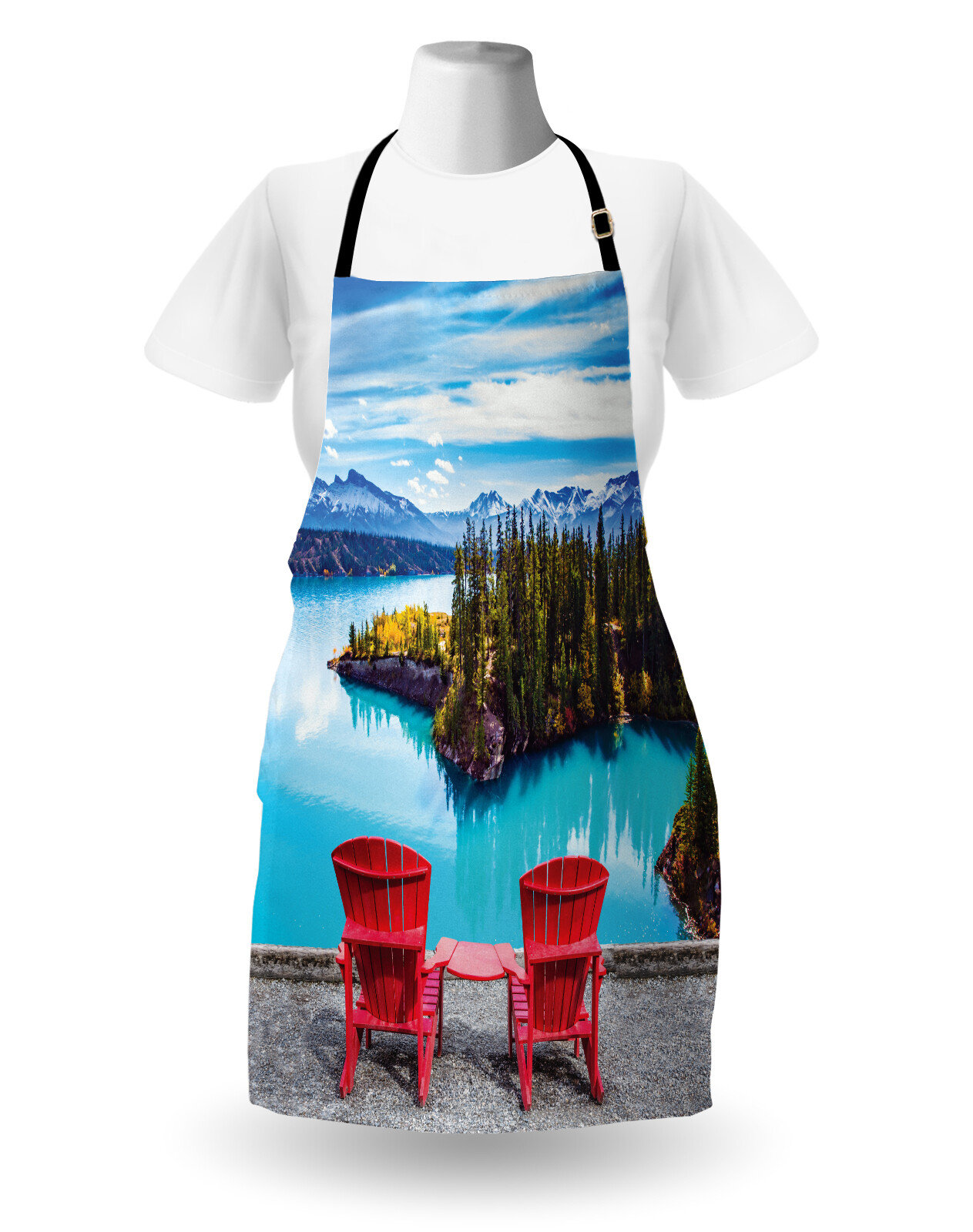 East Urban Home Landscape Apron Unisex Rocky Mountains of Canada Adult ...