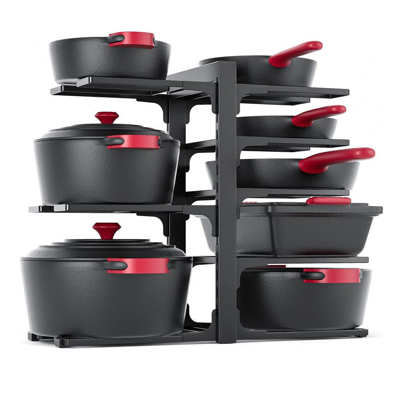 Rebrilliant Metal Free Standing Pot Rack | Wayfair